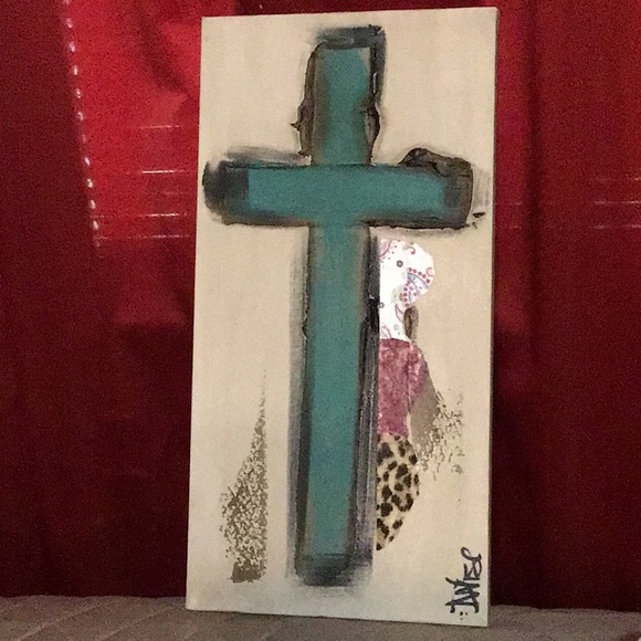 Art | Canvas Cross Paint | Poshmark